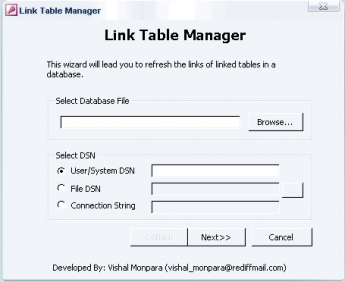 MS Access Link Table Manager - Vishal Monpara