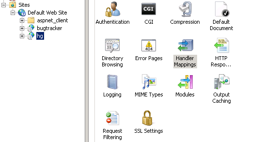 Running Mercurial 2.x Web server on IIS 7.5