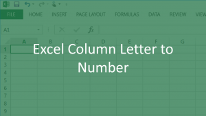 Excel Column Letter to Number Quick Reference - Vishal Monpara