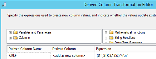 SSIS - Two Ways to Add New Line Character (CRLF) to the Fixed Width ...