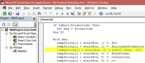 Export Outlook From To Subject Receive Date And Other Meta Data Into Excel Vishal Monpara